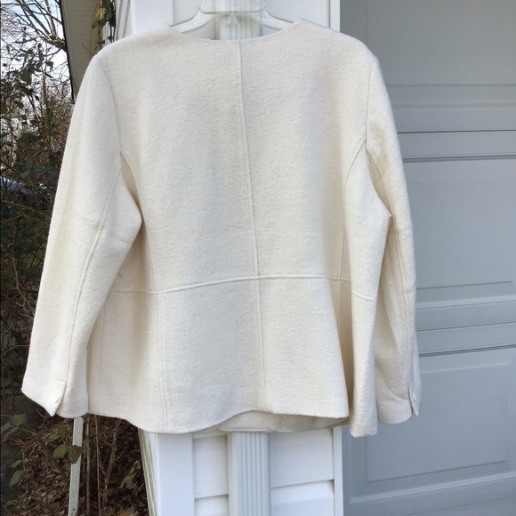 Talbots | Jackets & Coats | Nwt Talbots Wow Cream Boiled Wool Lined ...